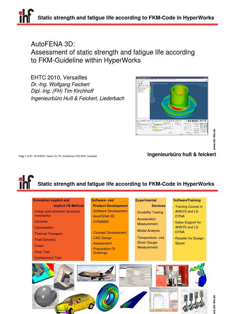 Autofena 3D: Assessment of Static Strength and Fatigue Life According ...
