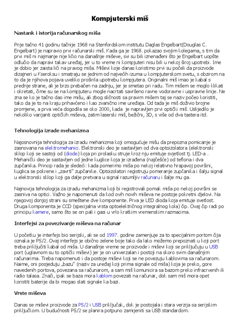 Kompjuterski Mis | PDF