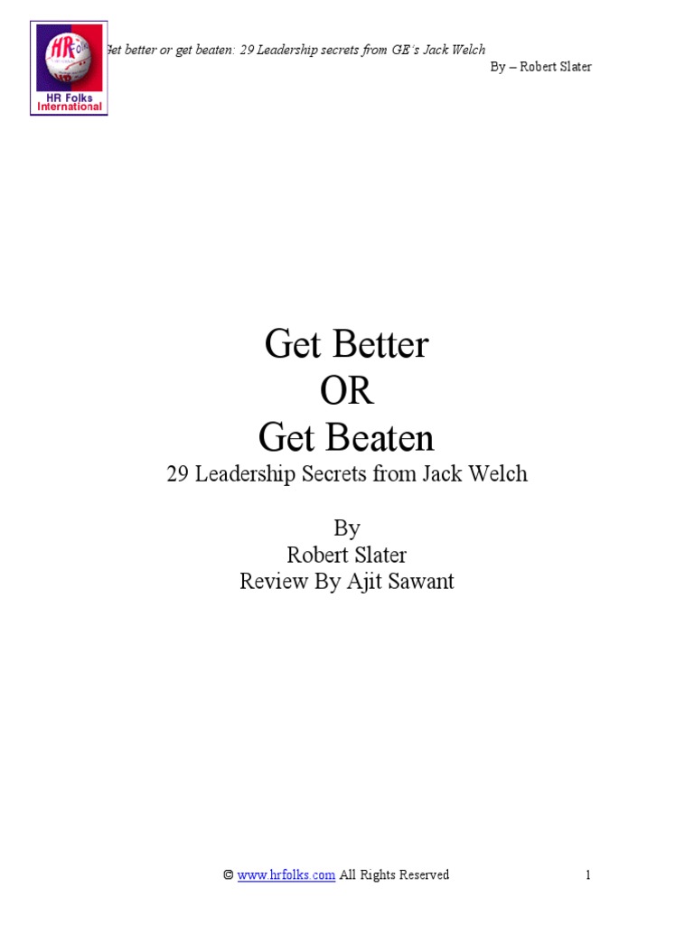 Get Better or Get Beaten PDF | PDF | Six Sigma | Leadership