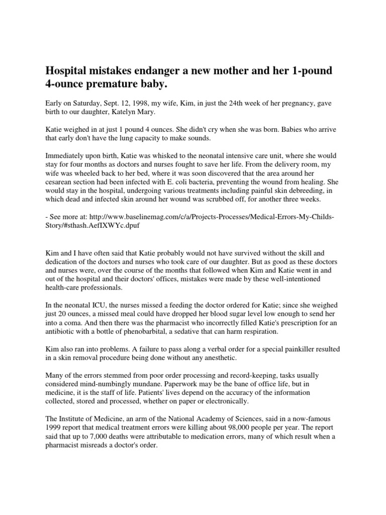 A Family's Story Highlights the Dangers of Medical Errors and the Need ...