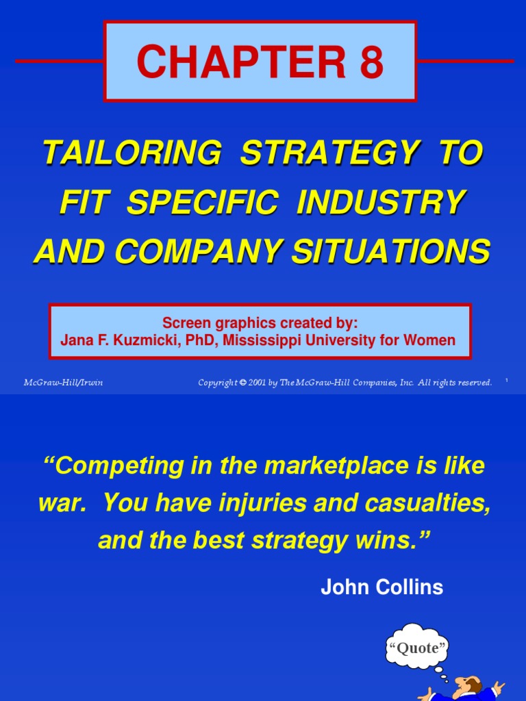 Tailoring Strategy To Fit Specific Industry and Company Situations ...