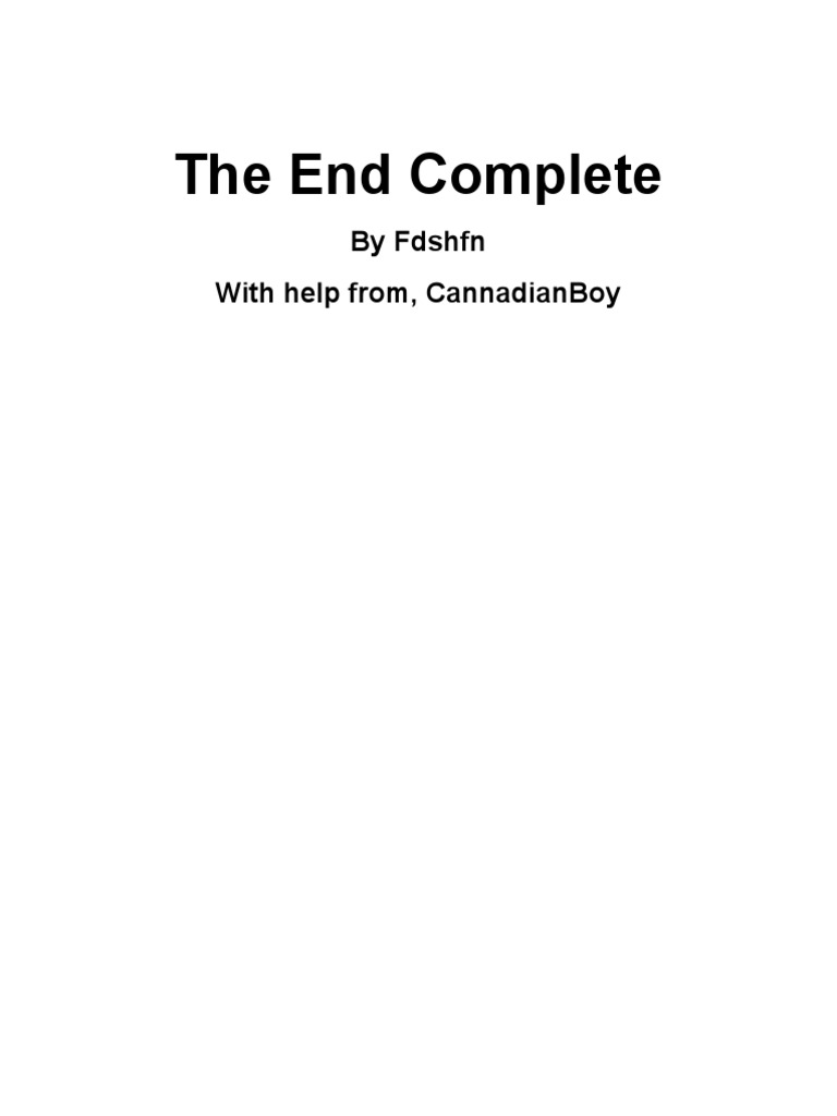 The End Complete | PDF | Land Mine | Nature