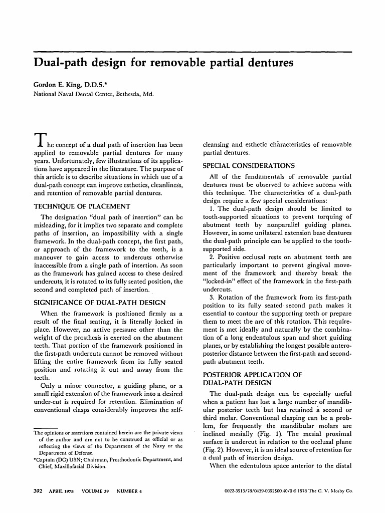 Dual-Path Design | PDF | Dentures | Anatomical Terms Of Location