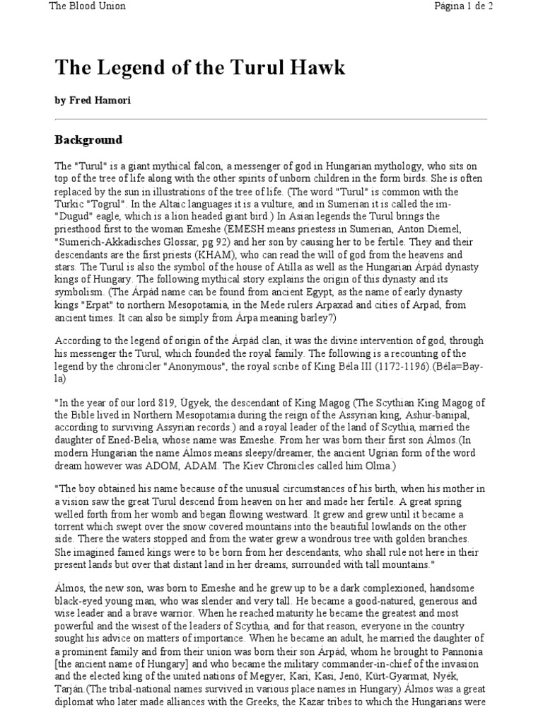 The Legend of the Turul Hawk: The Mythical Origins of the Hungarian ...