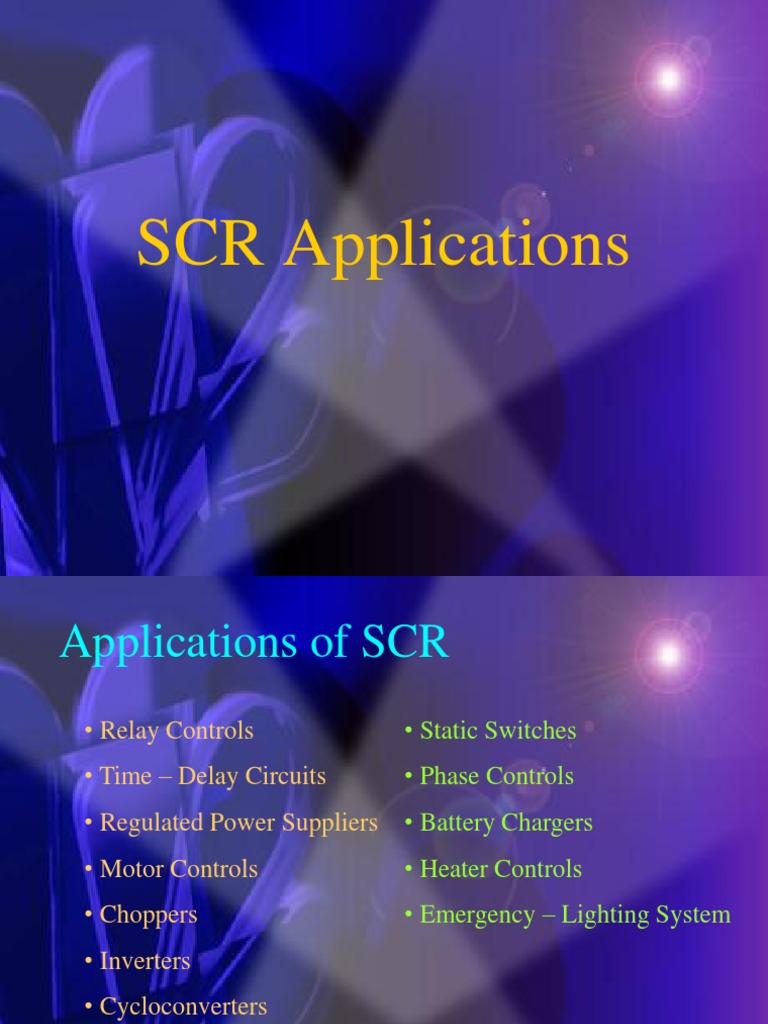 SCR Applications | PDF | Electric Current | Capacitor