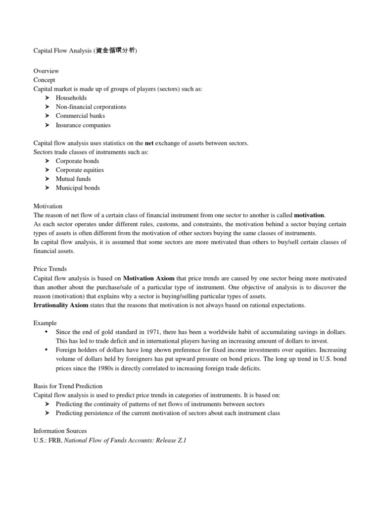 Capital Flow Analysis | Download Free PDF | Securities (Finance) | Stocks