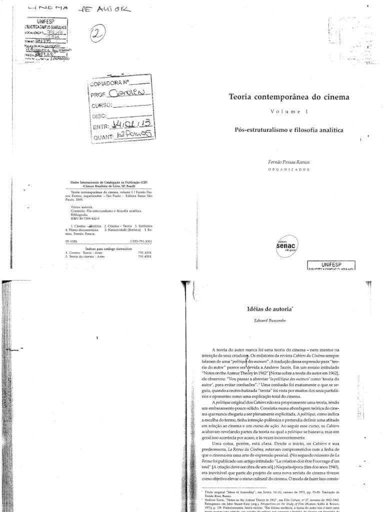 Edward Buscombe - Ideias de Autoria - Aula Cinema de Autor | PDF ...