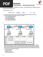 Examen Final de Práctica CCNA2 | PDF | Enrutador (Computación) | Conmutador de red