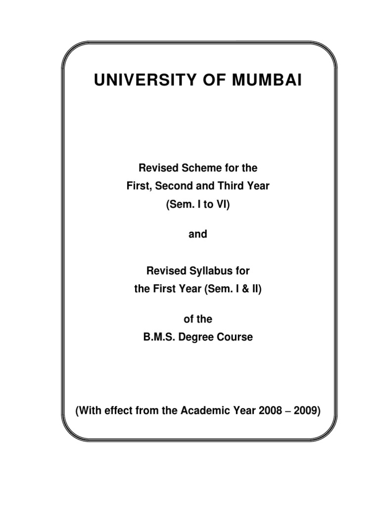 BMS Syllabus | PDF | Computer Network | Statistics