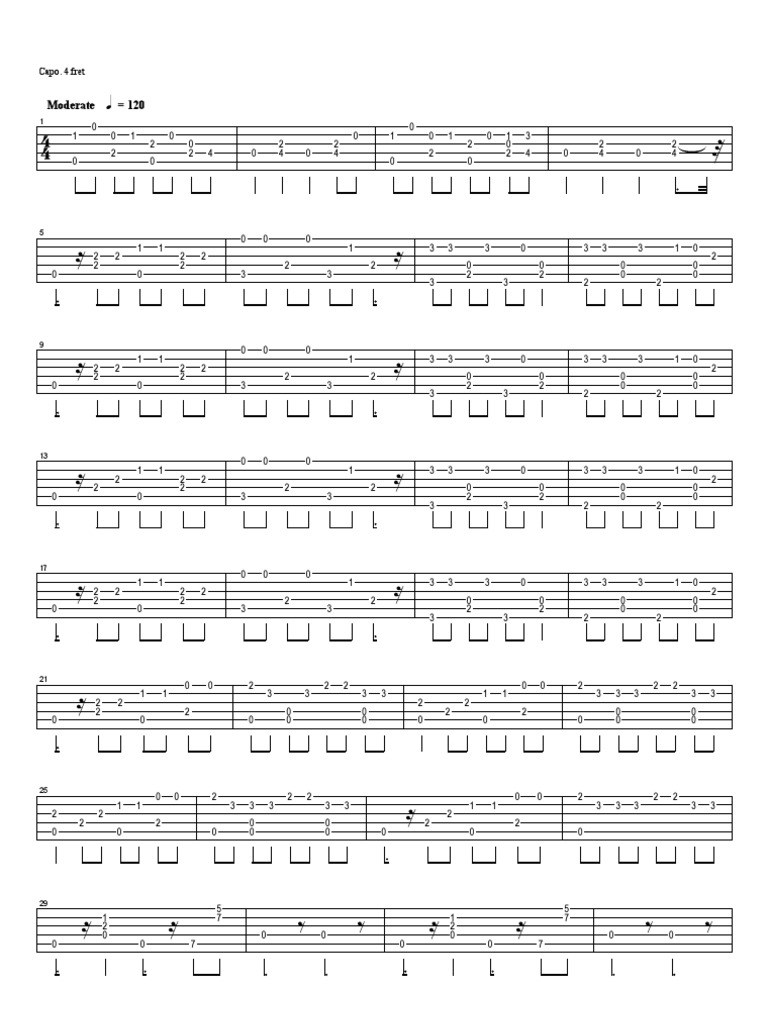"mad world" guitar tab