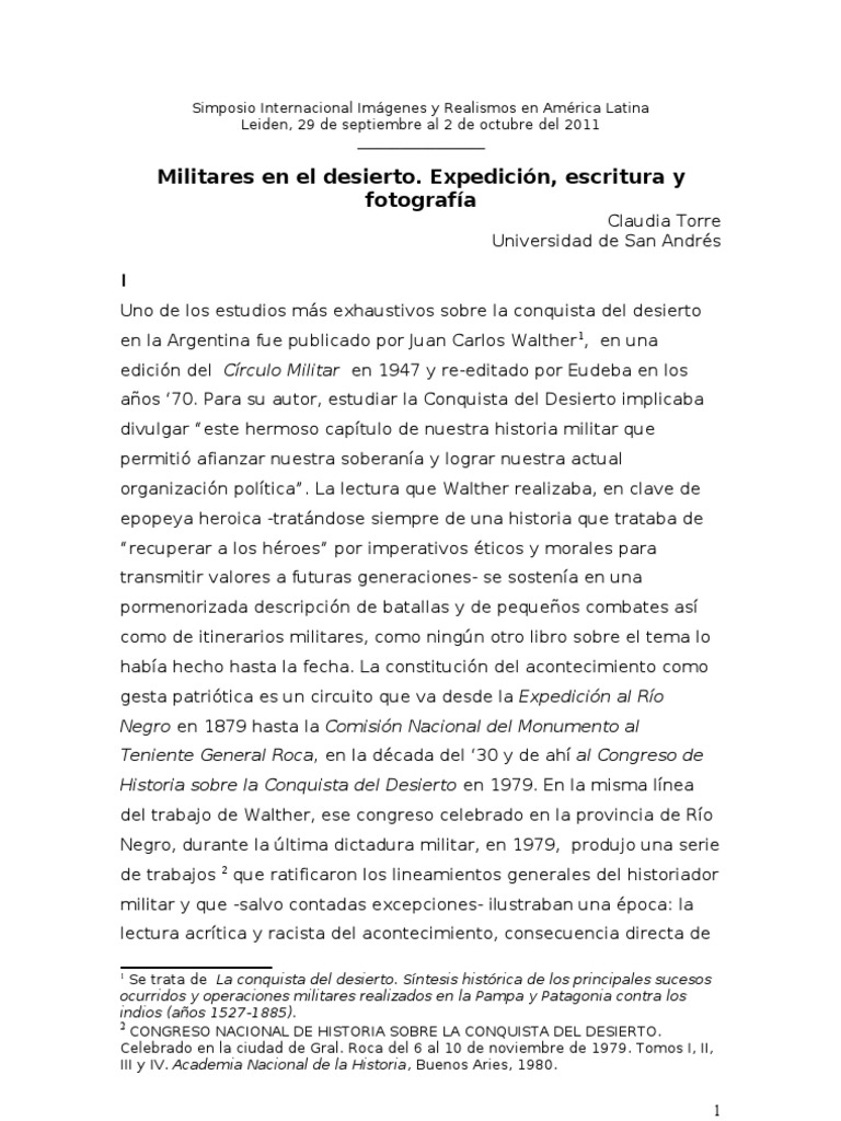 Militares en El Desierto. Expedicion, Es - Torre, Claudia | PDF ...
