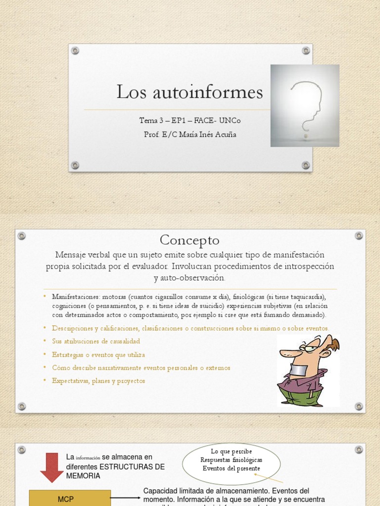 06-Tema 3 Los Autoinformes | PDF | Comportamiento | Memoria