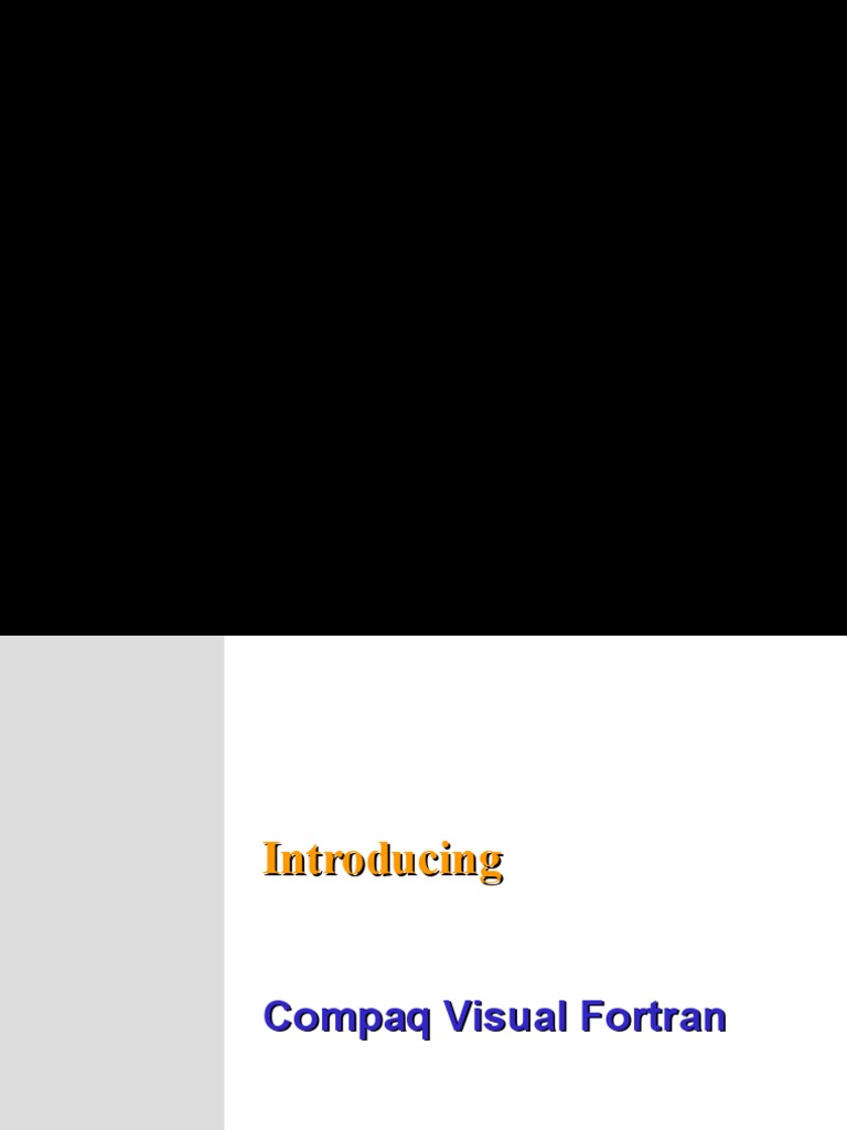 Compaq Visual Fortran OVERVIEW | PDF | Component Object Model | Library ...