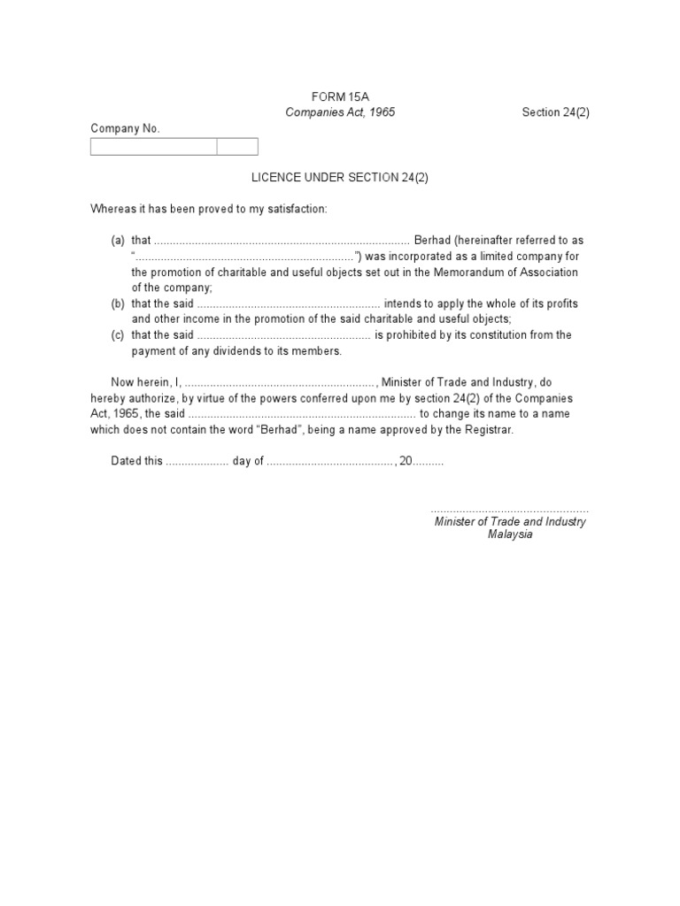 Form 15A Licence Under Section 24 | PDF | Payments | Taxes