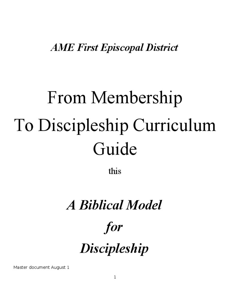 Discipleship Curriculum Tweed 7-22 Rev 8-2 | PDF | Disciple ...