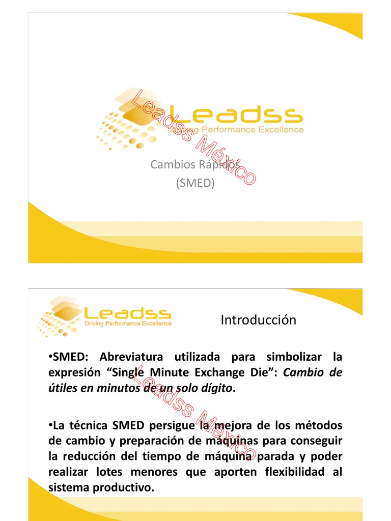 Cambios Rapidos (SMED) | PDF | Tornillo