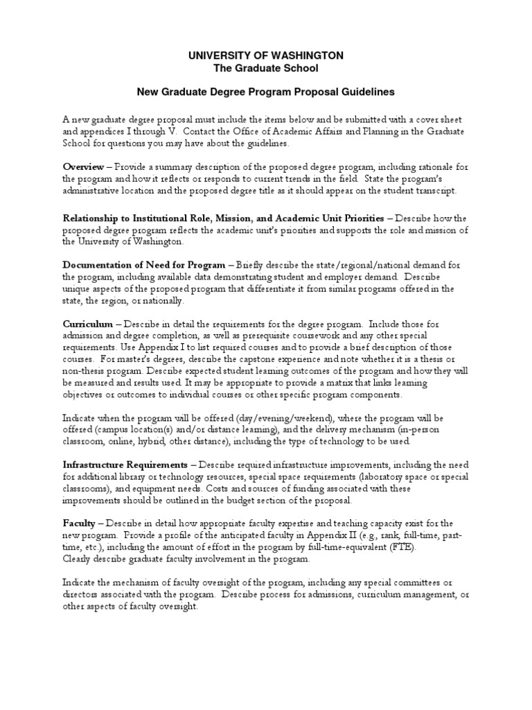 New Degree Program Proposal Guidelines | PDF | Graduate School | Postgraduate Education