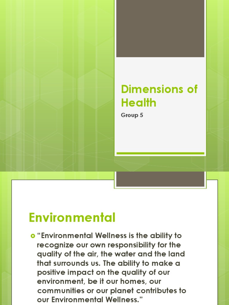 Dimensions of Health: An Analysis of Environmental and Social Wellness ...