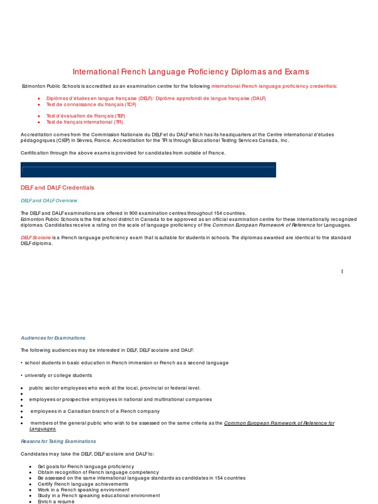 French Credentials | PDF | Test (Assessment) | Tests