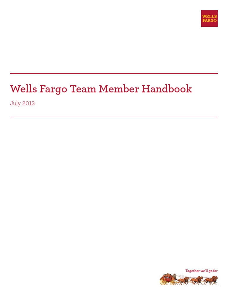 Wells Fargo Team Member Handbook HB - Online | PDF | Employment ...
