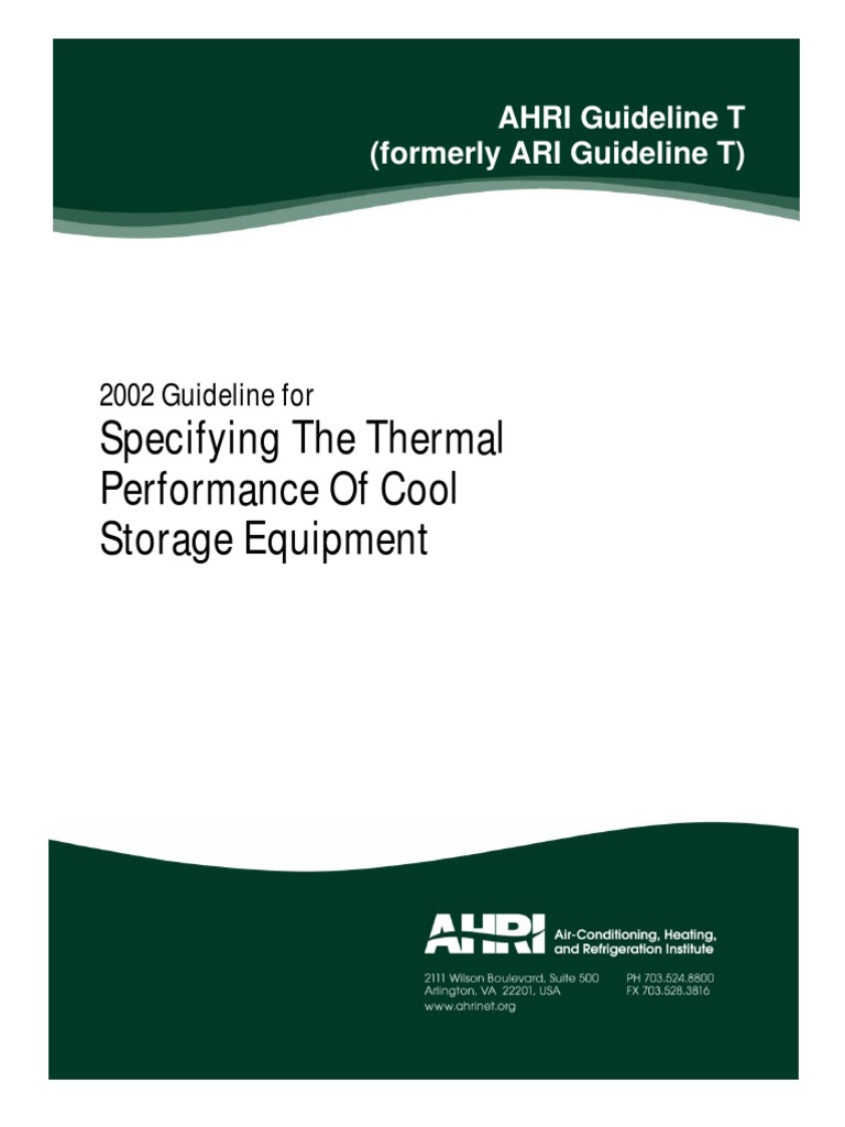 AHRI Guideline T 2002 | PDF | Air Conditioning | Hvac