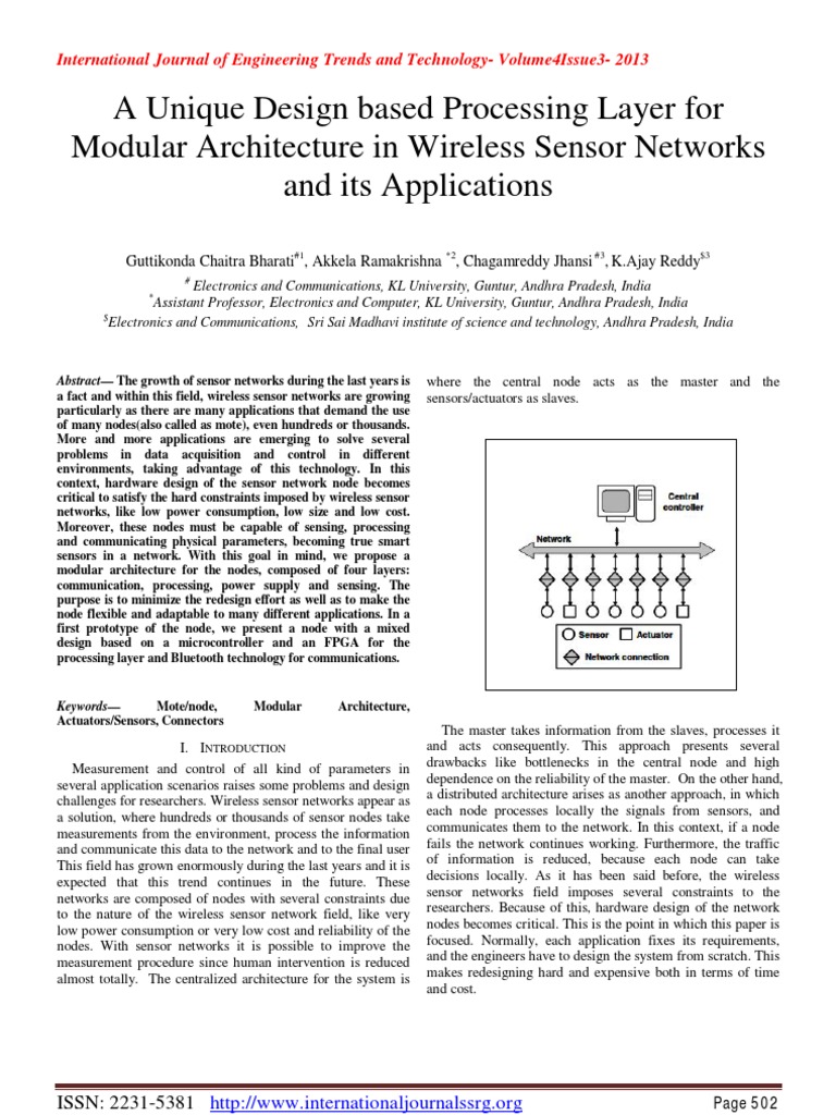 A Unique Design Based Processing Layer For Modular Architecture in ...