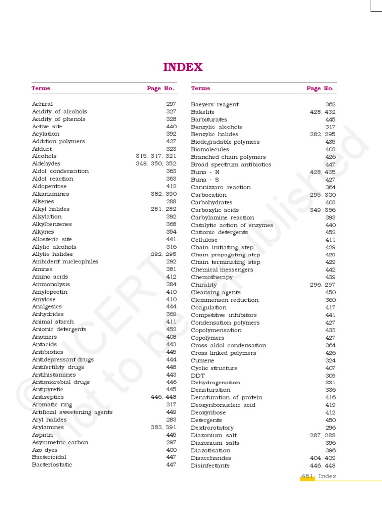 © Ncert Not To Be Republished: Index | PDF | Hormone | Amine