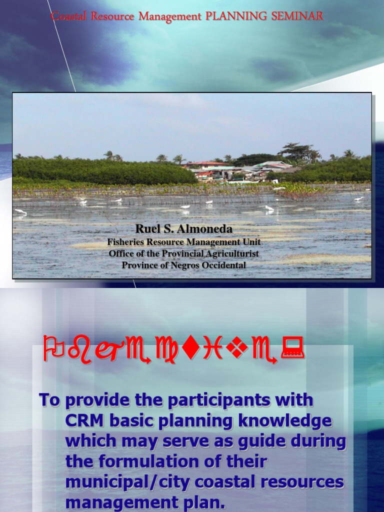 Coastal Resource Management Planning Seminar: Objectives, Issues, and ...