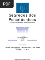Testes de Atenção Difusa: TADIM e TEDIF | PDF | Psicologia | Tempo