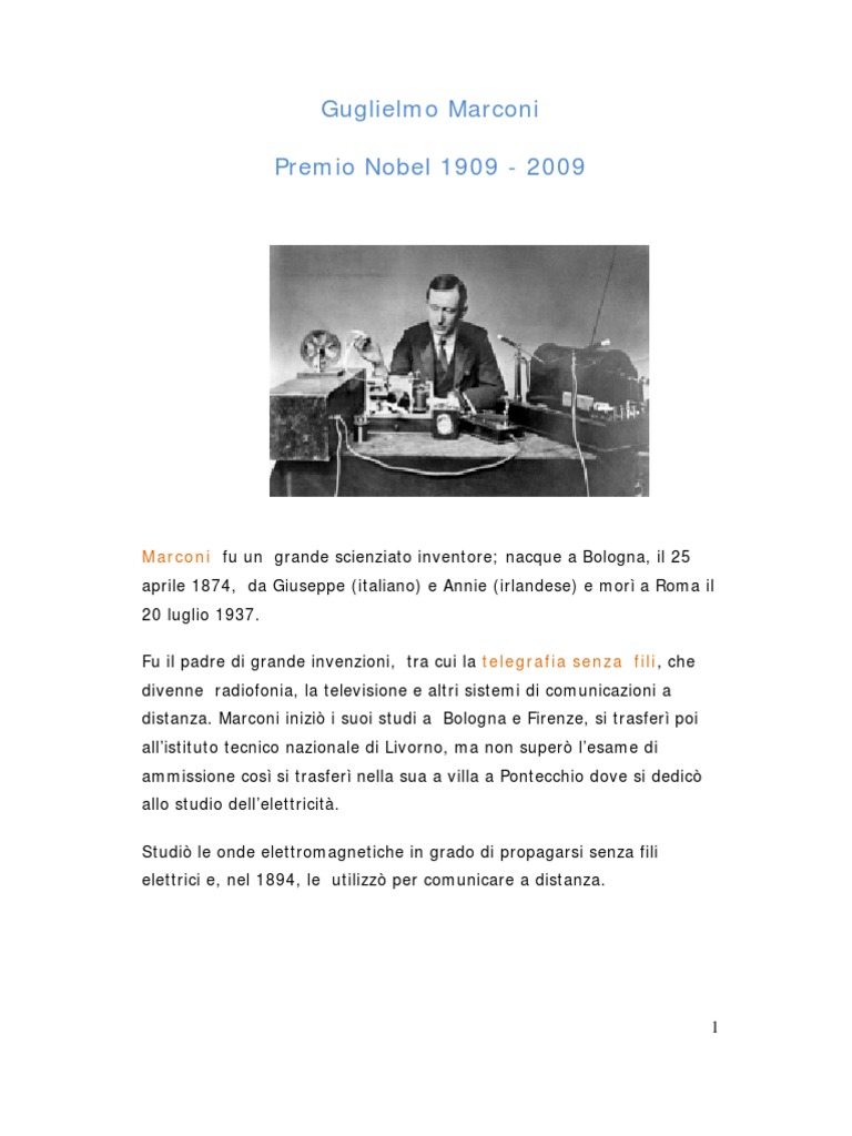 Guglielmo Marconi | PDF