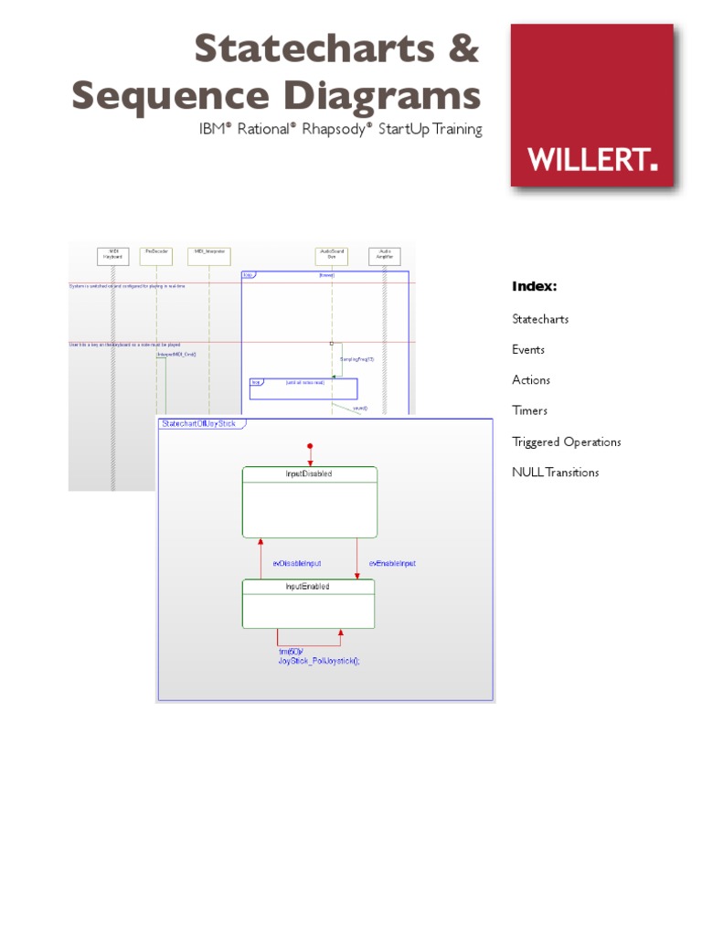 Rhapsody Handout Statecharts Sequence Diagrams v1r1 | PDF | Software ...