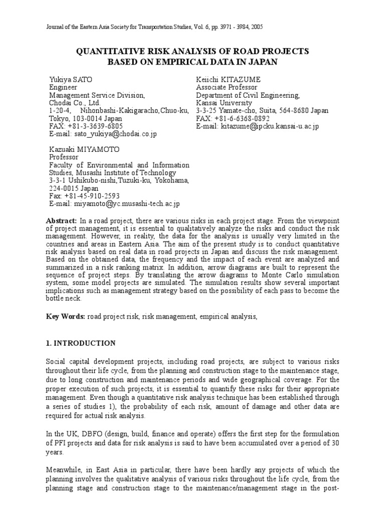 Risk Assessment in Roadworks | PDF | Risk | Risk Management