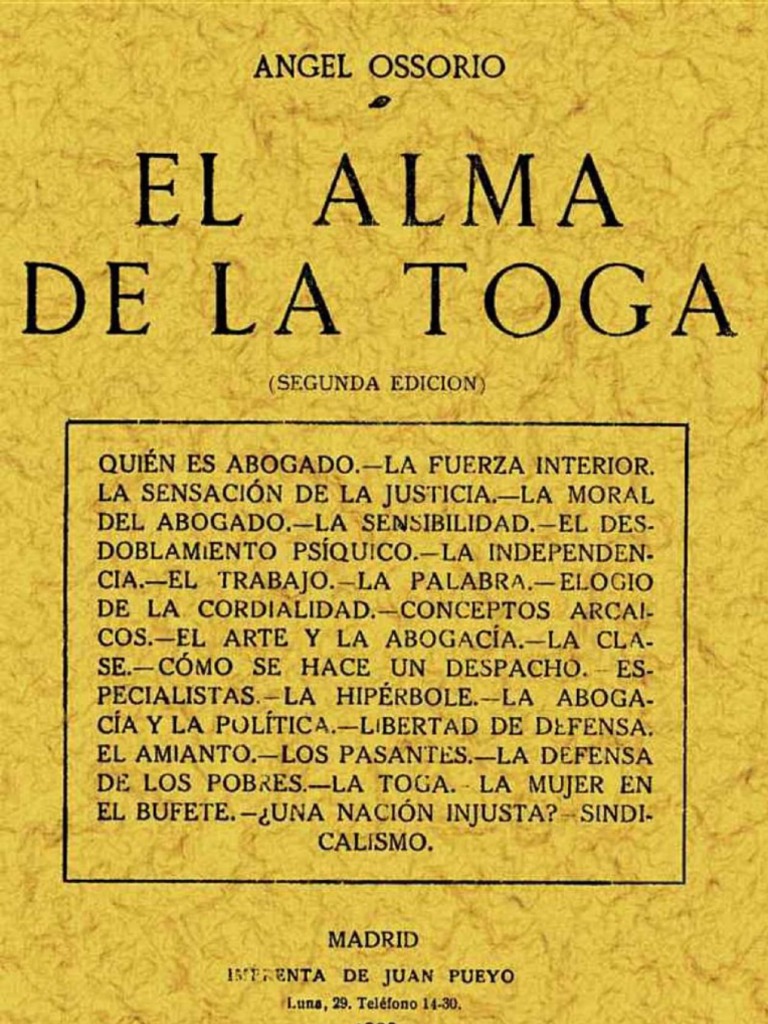 El Alma de La Toga - Angel Ossorio | PDF