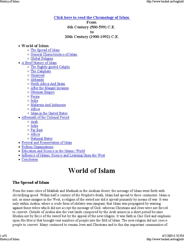 Chronology of Islamic History | PDF