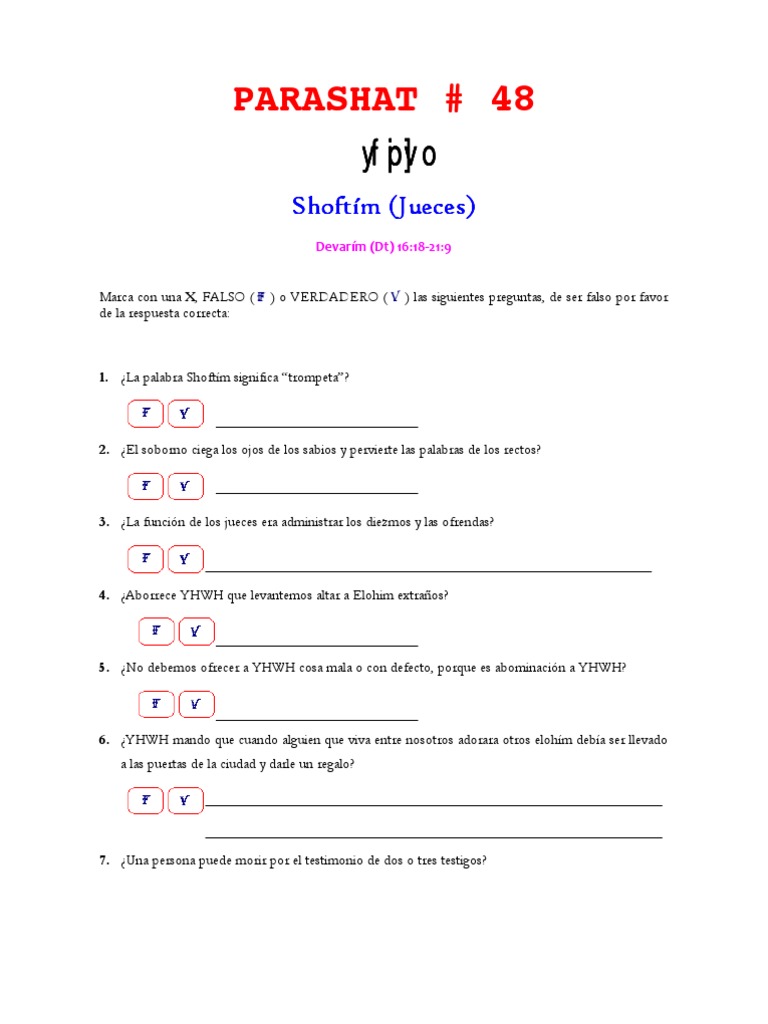 Parashat Shoftím # 48 Adol 6013 | PDF | Sansón | Biblia hebrea