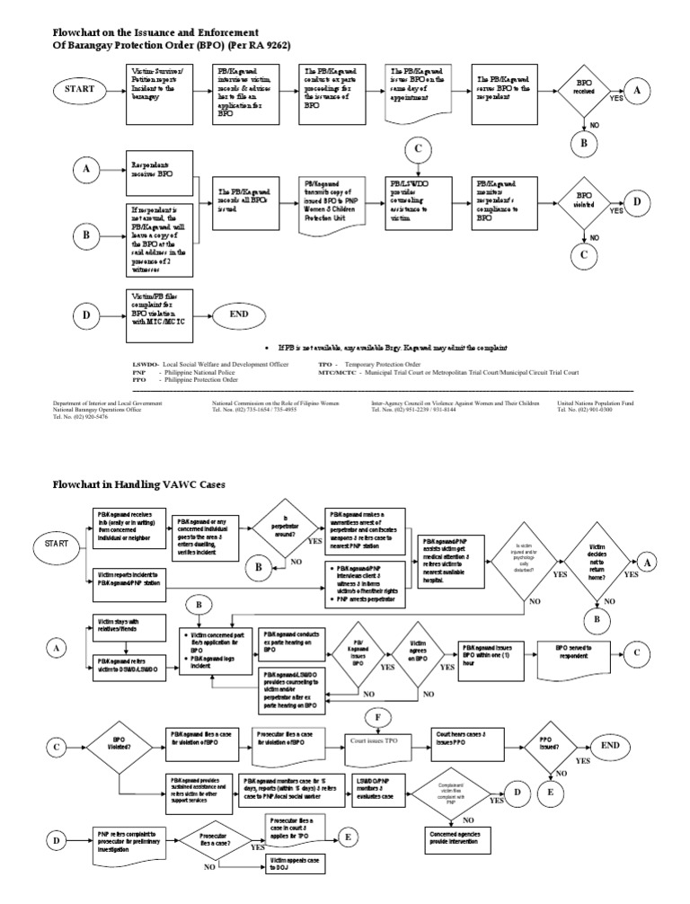 Flowchart Issuance of Protection Order | PDF | Restraining Order ...