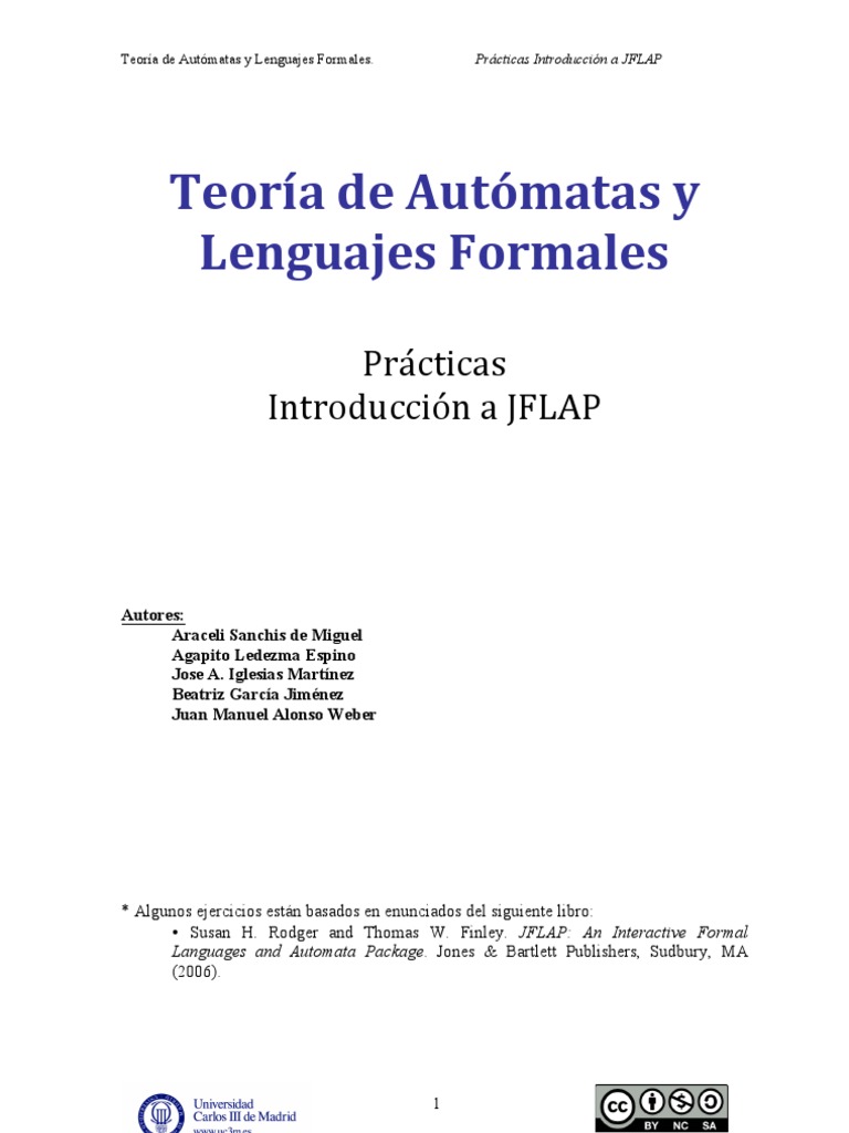 Prácticas de modelado de lenguajes formales con JFLAP | PDF | Algoritmos | Teoría
