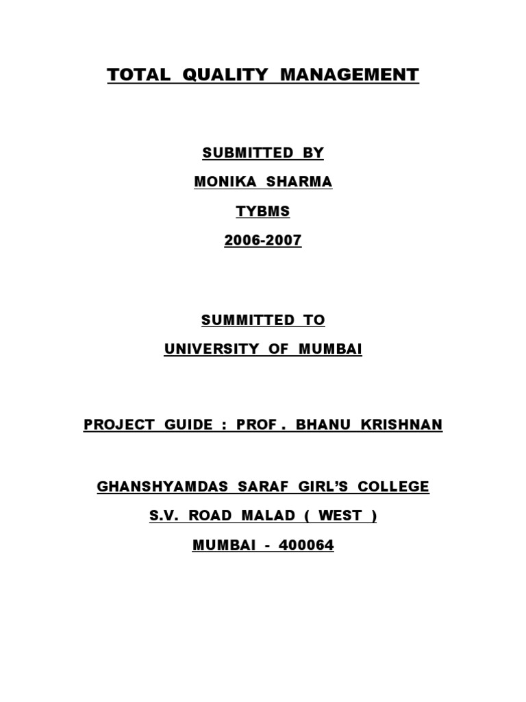 Total Quality Management of TATA POWER | PDF | Quality Management ...