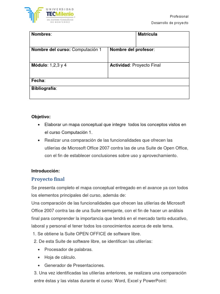Proyecto Final Computacion 1 | PDF | Microsoft Excel | Microsoft PowerPoint
