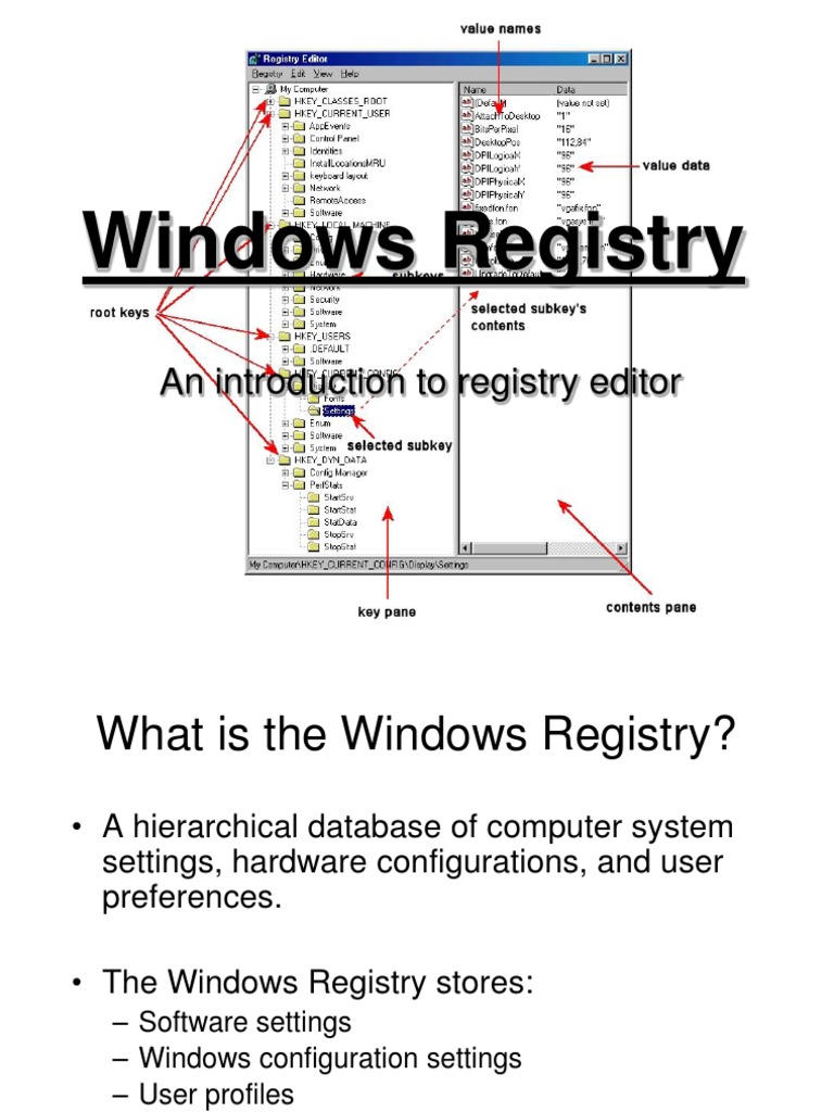 Windows Registry | PDF | Windows Registry | Computing Platforms
