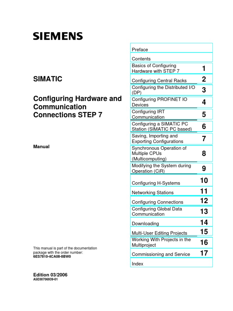 PLC Siemens S7 Configuration HW | PDF | Computer Network | Computer ...