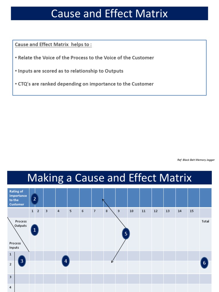Cause and Effect Matrix | PDF
