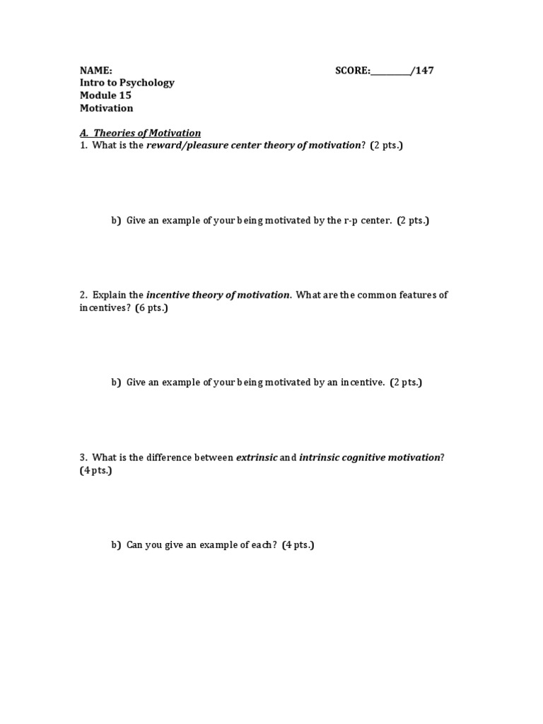 Module 15 Study Guide | PDF | Sexual Orientation | Motivation