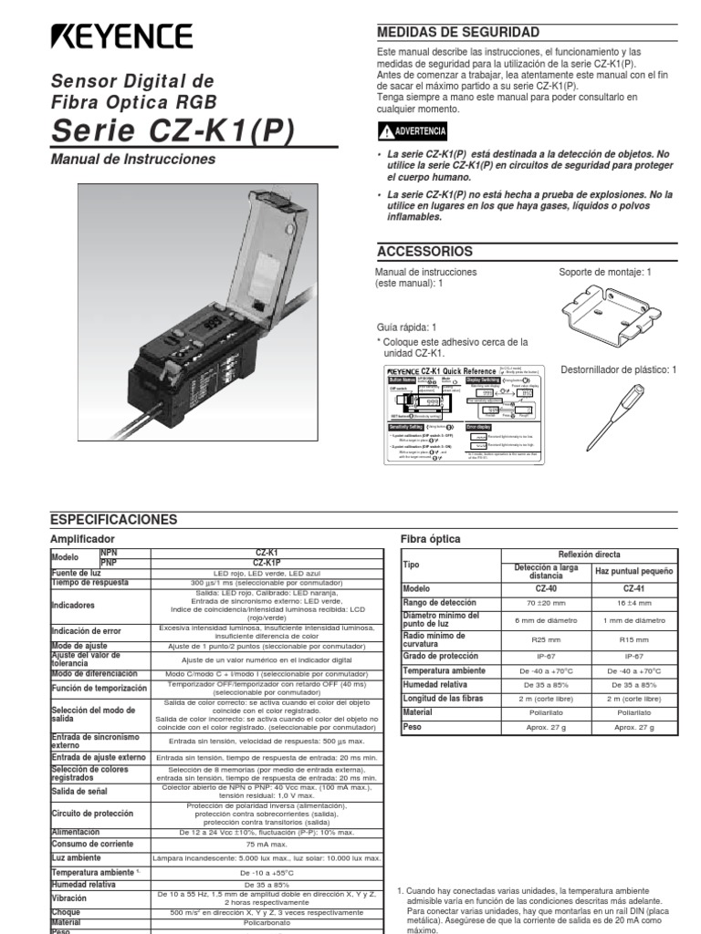 Digital RGB Sensor Keyence | PDF | Diodo emisor de luz | Color