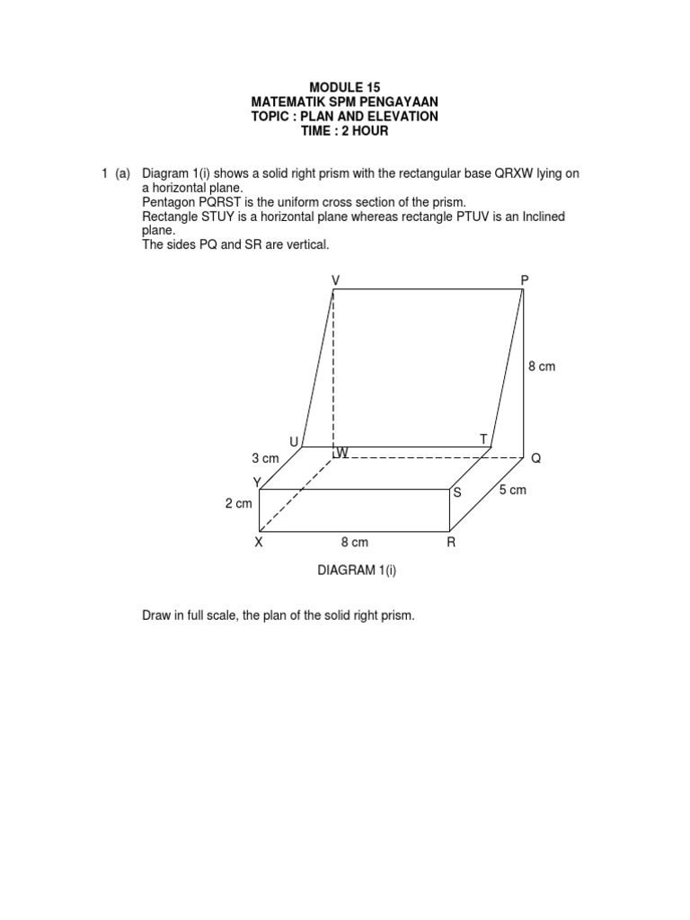 MODULE 15-Plan and Elevation | PDF | Rectangle | Convex Geometry