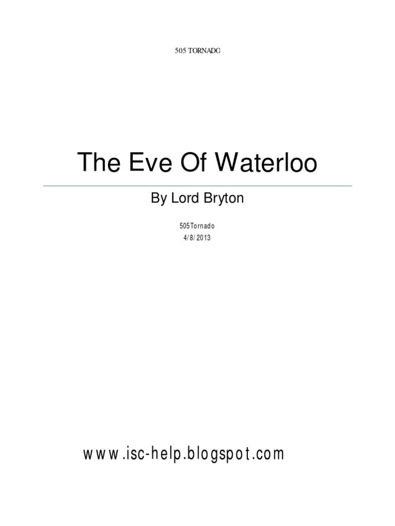 The Eve of Waterloo: A Poem by Byron | PDF | Art