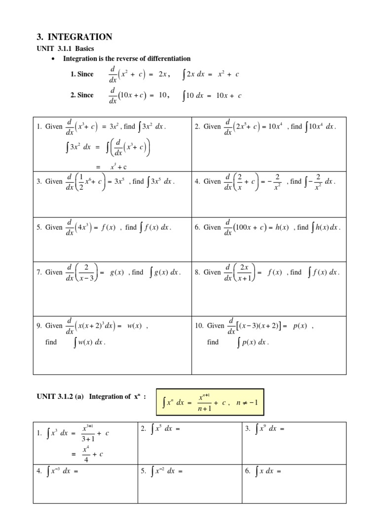 Modul 13 Integration | PDF | Integral | Mathematical Relations