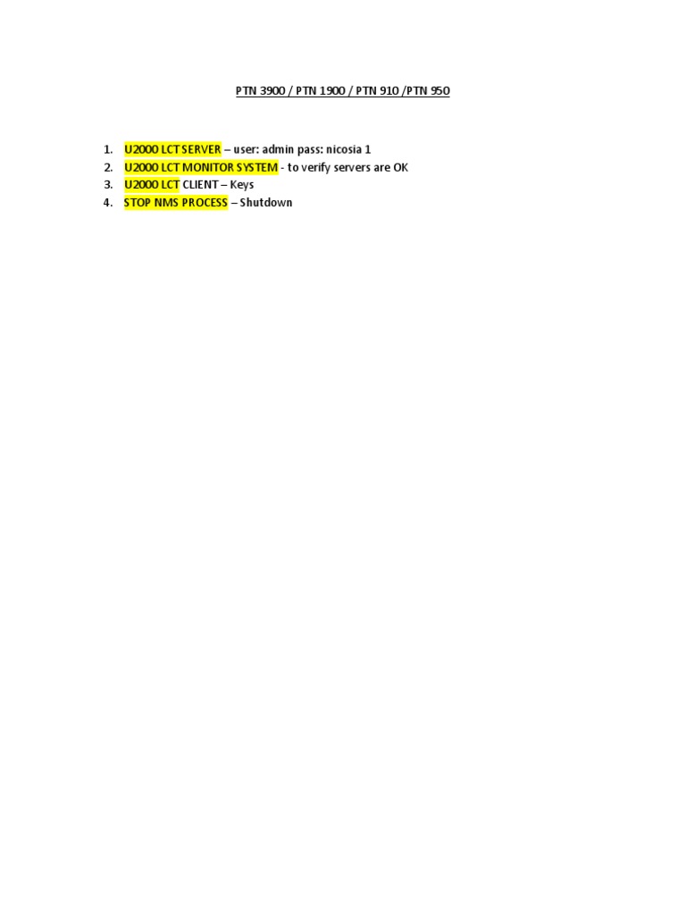 PTN 1900 LCT Access | PDF