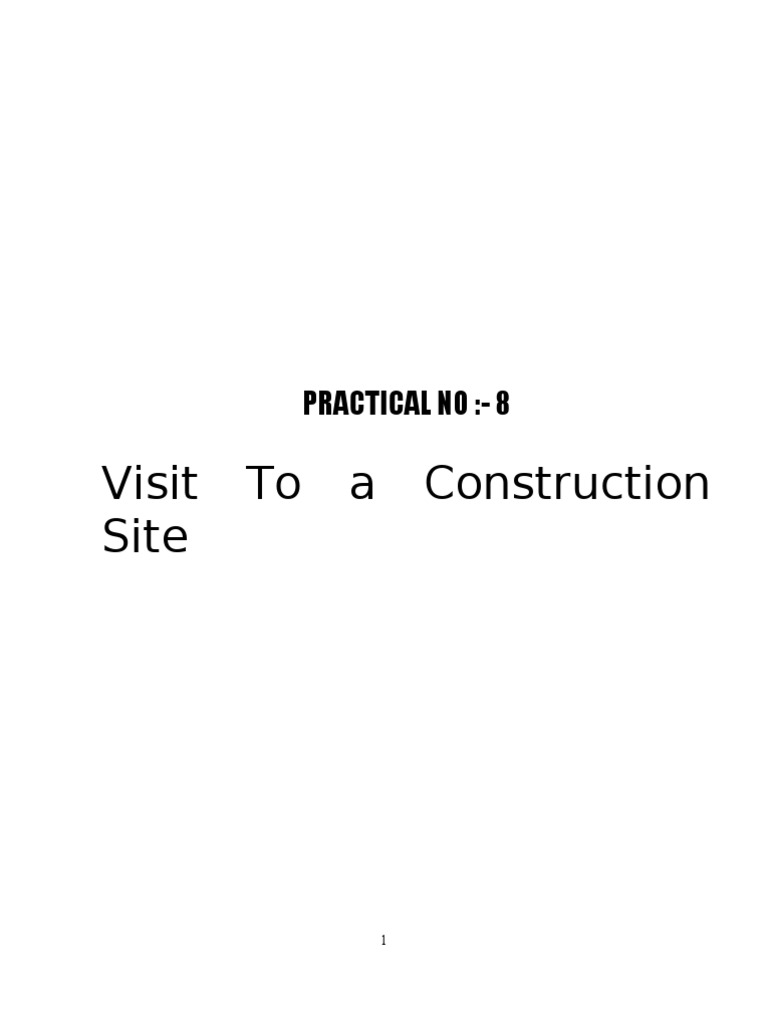 Visit Report of Construction Site | PDF | Framing (Construction) | Wall