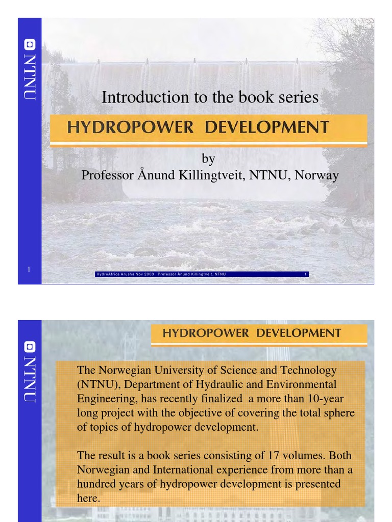 NTNU Hydropower Book Series Overview | PDF | Hydroelectricity | Power ...